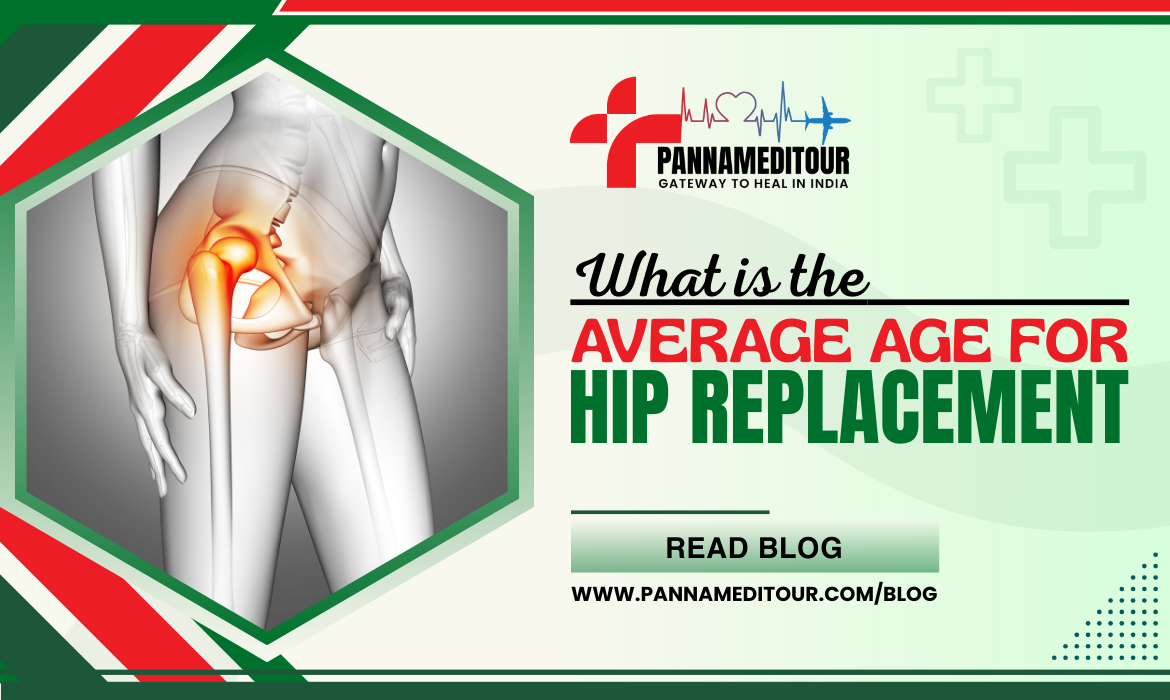 What is the Average age for Hip Replacement?